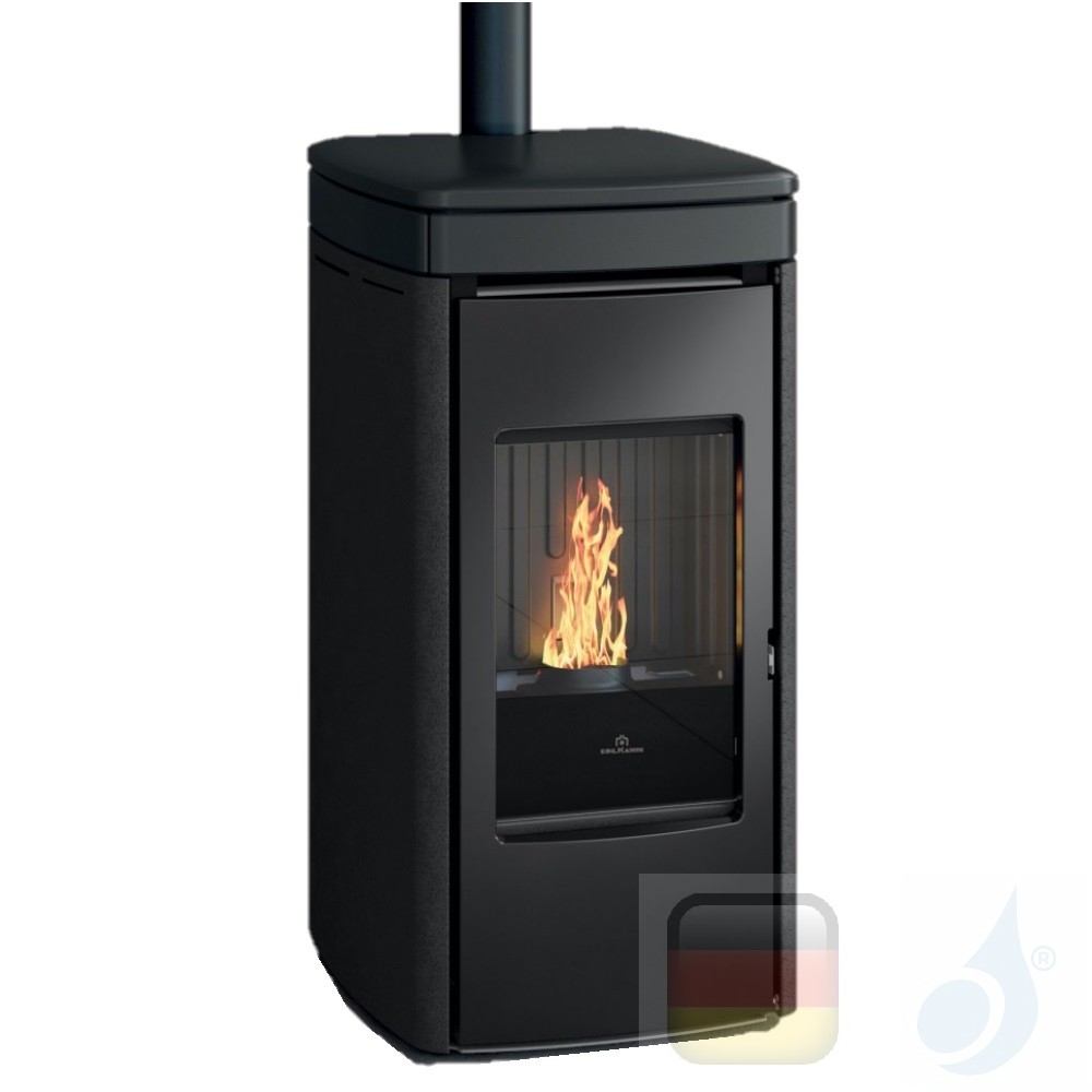 Pelletofen Edilkamin 9.2 kW Yana Plus keramic Schwarz